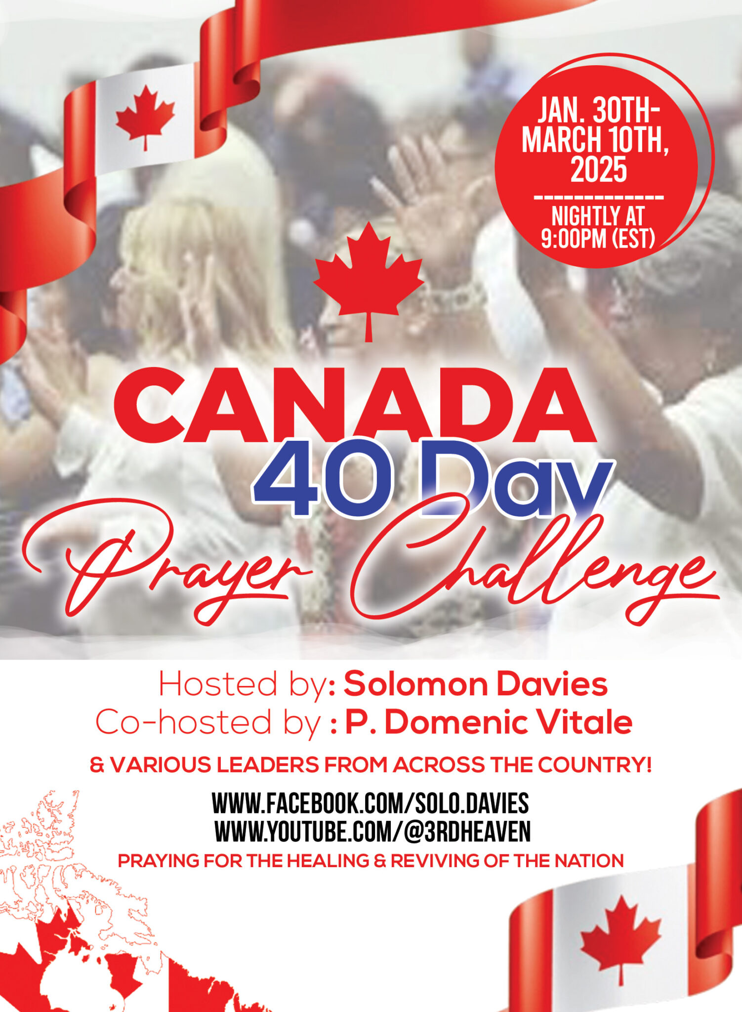 canada 40 prayer challenge- Jan30 – March 10, 2025 – 3rd Heaven Ministries